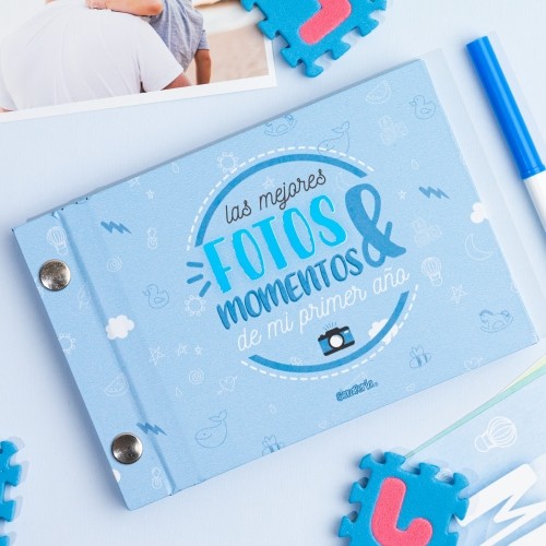 Album Postal Azul Bebé | La Scrapería